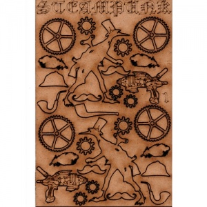 Mini Steampunk Motifs Wood Shapes 1 for altered art and crafts